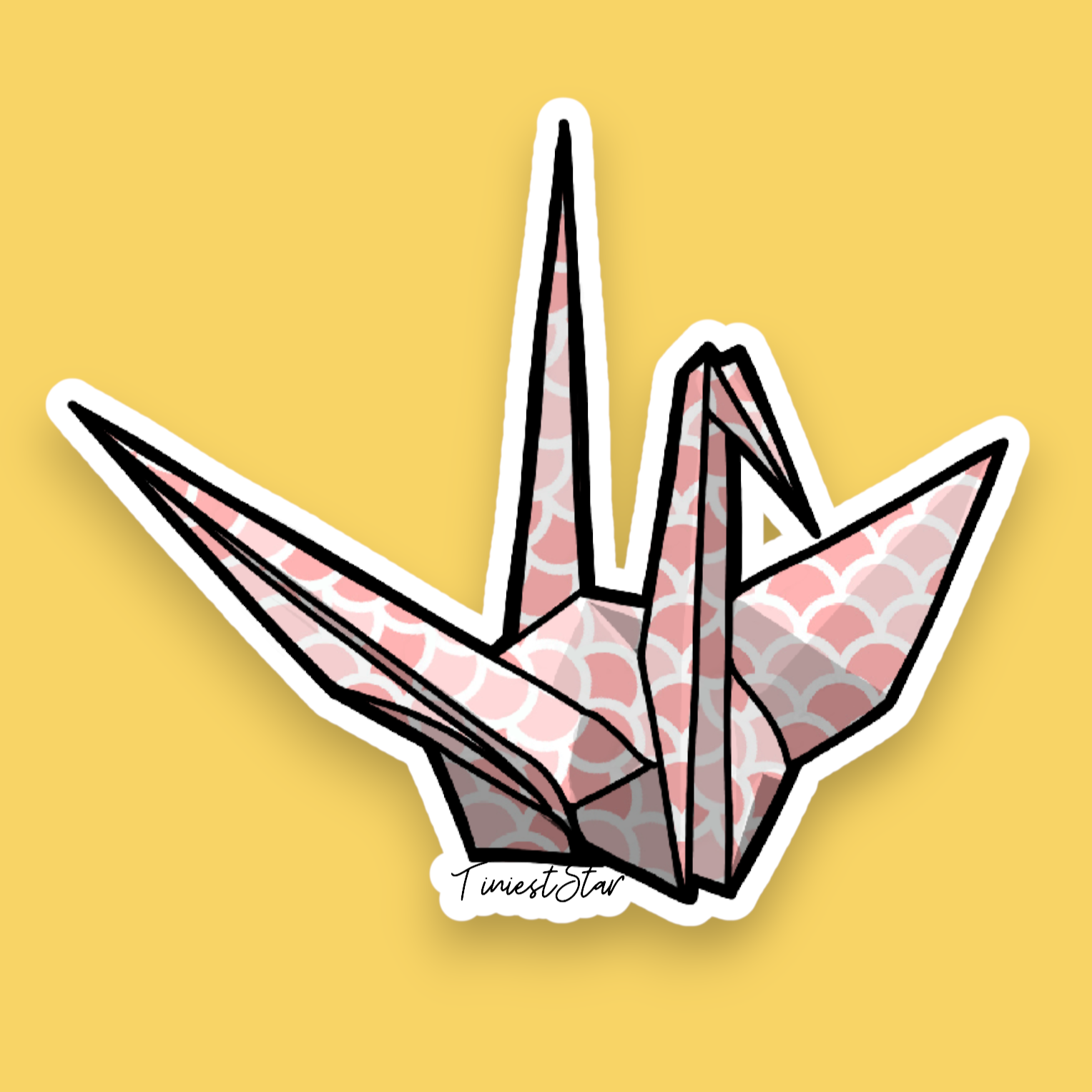 Sticker - Origami Crane – Tiniest Star